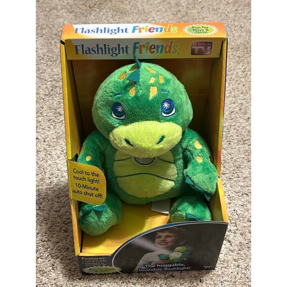 Flashlight Friends | Toys | Flashlight Friends Green Dinosaur Plush ...